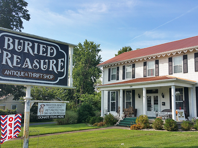Buried Treasure lives up to its name - a charming white farmhouse filled with secondhand gold in Elizabethtown.
