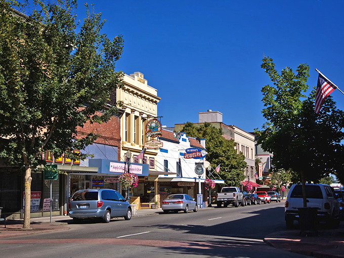 Centralia's well-preserved downtown showcases brick buildings housing antique shops where treasure hunting becomes a weekly hobby.