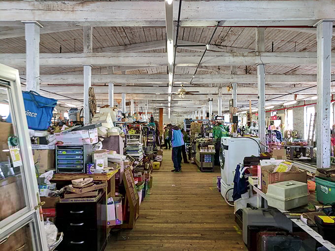 College Mart's outdoor vendors create an impromptu village where everything from vintage toys to garden tools finds new life.