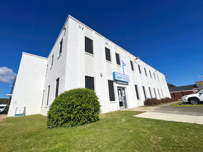 Clean lines and classic architecture house Everyday Sunshine, where the color-coded tag system turns shopping into strategic sport.