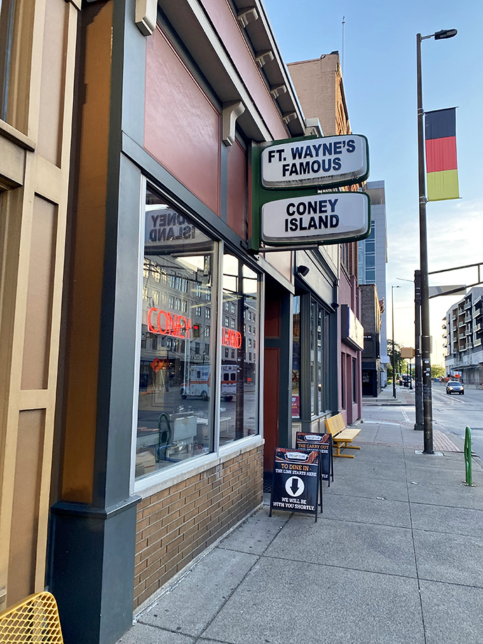 Step inside Fort Wayne's Famous Coney Island and you're stepping into hot dog history. Those vintage booths have stories to tell.