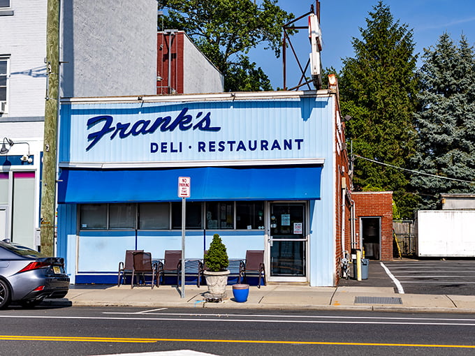 Frank's bright blue storefront stands out in Asbury Park - a beacon of hope for the seriously sandwich-deprived.