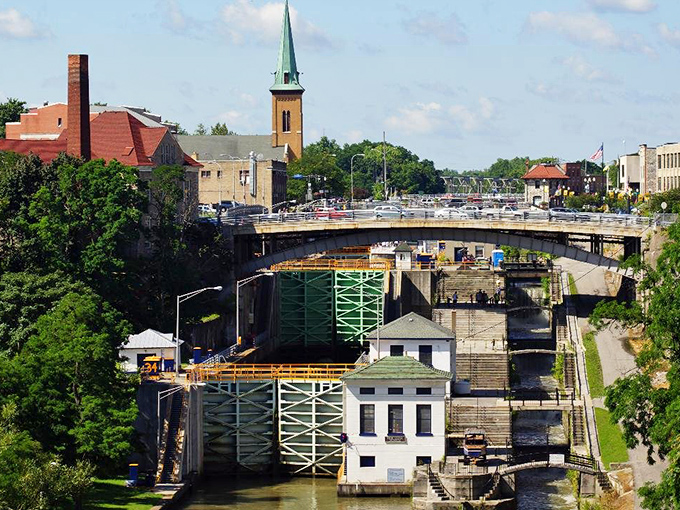 Lockport's historic canal system provides both free entertainment and a backdrop for affordable senior living.