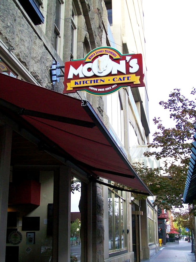 Moon's Kitchen sign hangs like a promise of good things to come. This historic Boise caf&eacute; has fed everyone from cowboys to coders.