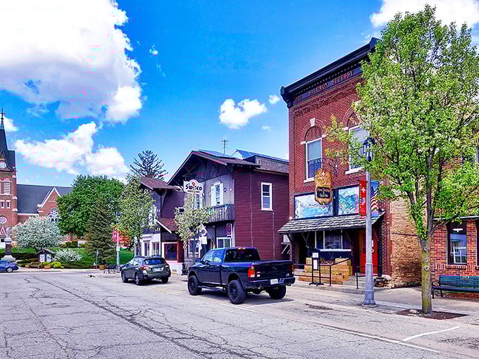 New Glarus's main street looks like Switzerland decided to open a Midwest branch office, complete with Alpine charm.