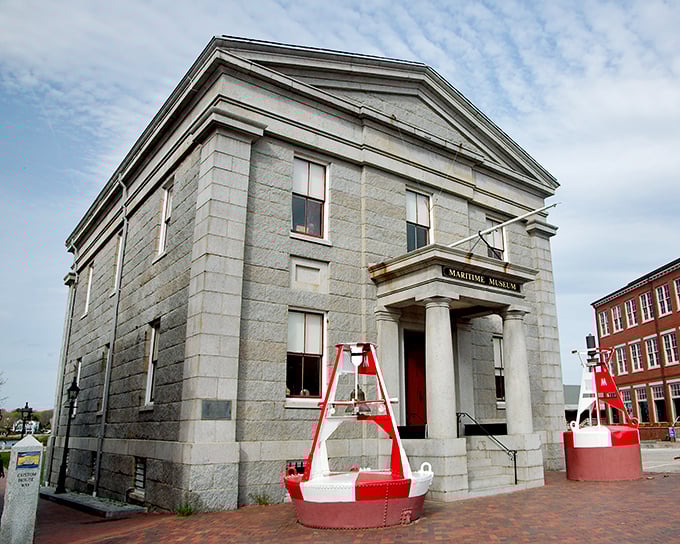 Newburyport's red brick Maritime Museum stands like a captain at the helm of this historic seaport.
