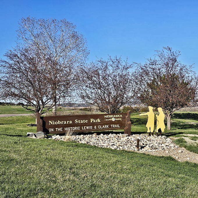 Mahoney State Park's paddle boats await their captains. Who's ready for a leisurely voyage across these calm waters?