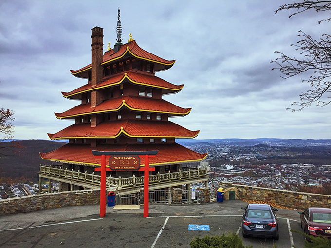 Reading's iconic Pagoda offers panoramic views of a city where your Social Security dollars stretch further than in nearby metropolitan areas.
