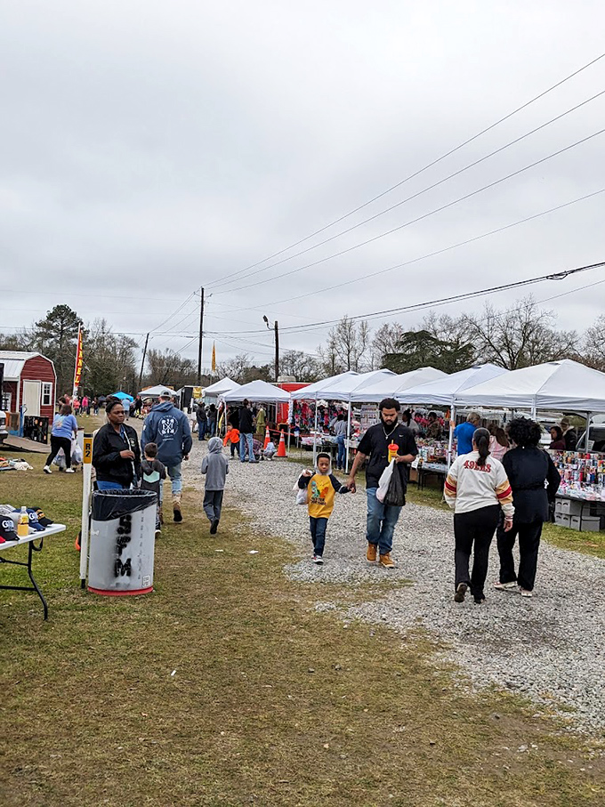Santuck's bustling pathways fill with families hunting everything from snacks to souvenirs&mdash;weekend entertainment that won't break the bank.