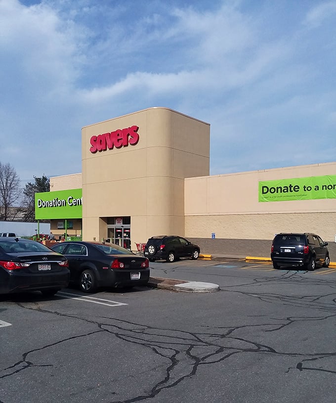 Savers' beige fortress of finds stands ready for determined treasure hunters in search of their next great discovery.