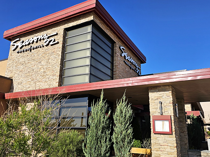 Seasons 52's elegant stone exterior suggests refinement, but inside awaits seafood that's approachable, delicious, and unpretentious.