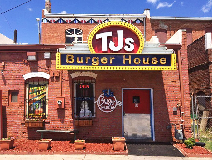 TJ's marquee sign promises a show, and their Coney dogs deliver a standing ovation. Brick buildings hide the best secrets!
