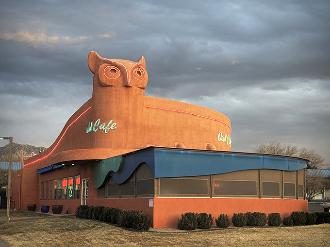 It's not every day you eat inside a giant owl! This architectural oddity houses some seriously good green chile breakfasts.