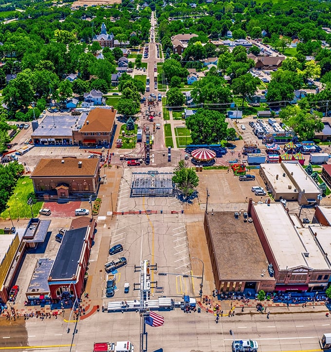 The colorful Victorian touches on Blair's Main Street buildings add whimsy to this river town. No filter needed on these gems!