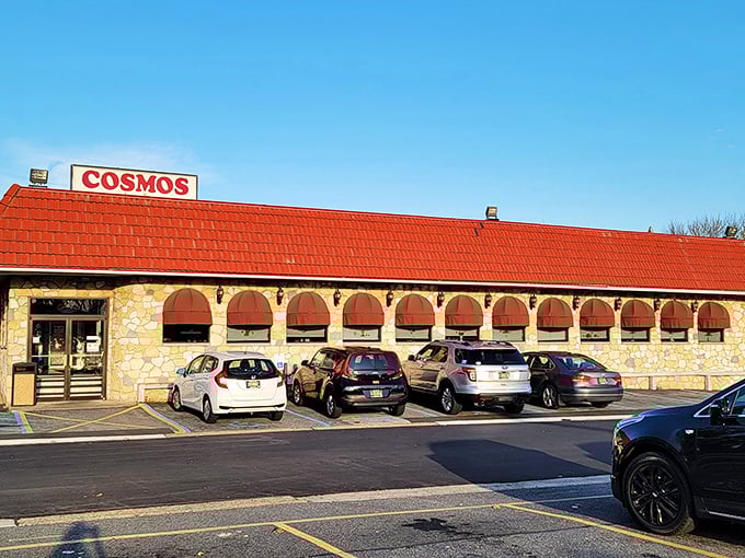 The parking lot's full at Cosmos Diner, where Delaware residents gather for breakfast feasts worthy of Mount Olympus.
