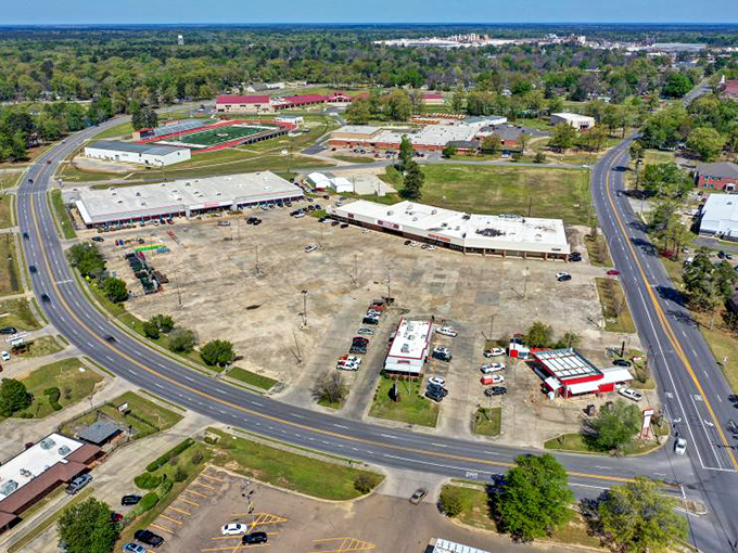 Aerial view of Crossett reveals sensible planning and even more sensible housing costs &ndash; a bird's-eye bargain in southeast Arkansas.