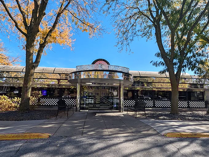 Drake Diner: Framed by autumn trees, this shiny Des Moines landmark looks like Edward Hopper painted a breakfast paradise. Art you can eat!
