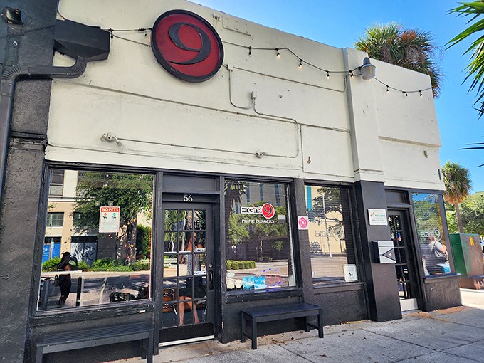 That iconic red "9" signals you've arrived at the burger destination your taste buds have been searching for.