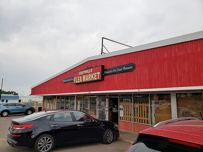 The cheerful red exterior beckons shoppers like a barn-shaped candy store for grown-ups who love vintage finds.
