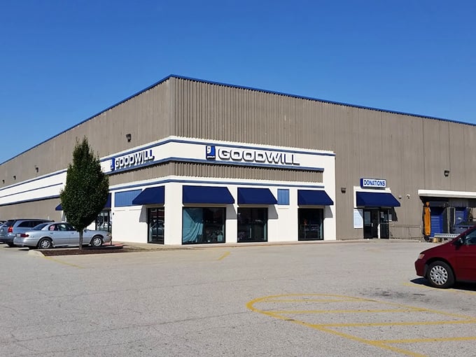 Champaign's bargain hunters know that behind these blue awnings lies a meticulously organized secondhand paradise.
