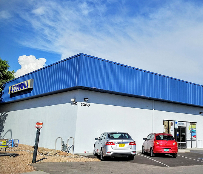 This unassuming exterior houses a universe of possibilities &ndash; Goodwill is where thrifting dreams come to life.