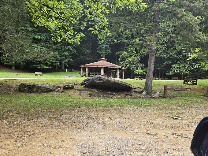 CCC craftsmanship meets mountain charm at Holly River's historic buildings, where rustic luxury has welcomed visitors for generations.