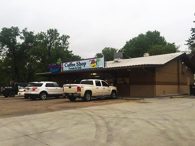 This unassuming Paradise Donuts building is Kansas's version of a speakeasy&mdash;the password is "glazed" and everyone's invited!