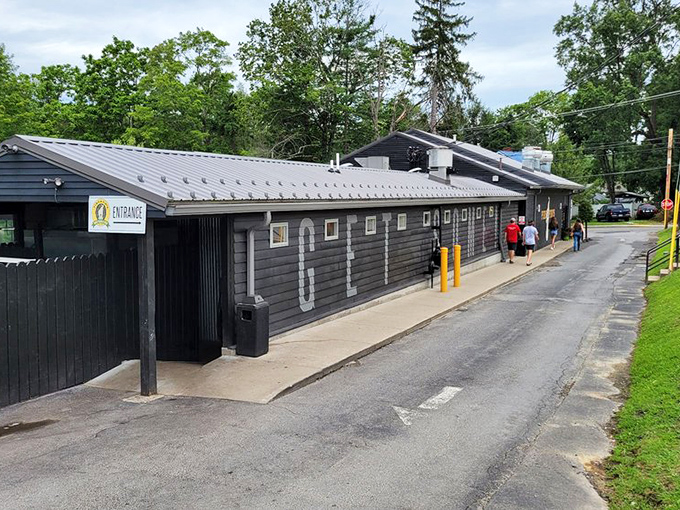 This understated building houses pizza combinations so creative they should come with their own patent.