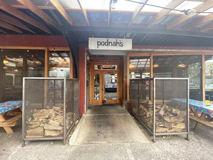 Podnah's Pit - When a place displays its firewood like others showcase awards, you know they've got priorities straight.