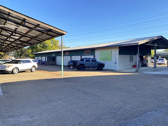 Repeat Street: "That red oriental rug isn't just decor - it's for sale! Everything here tells a story waiting for a new chapter." 