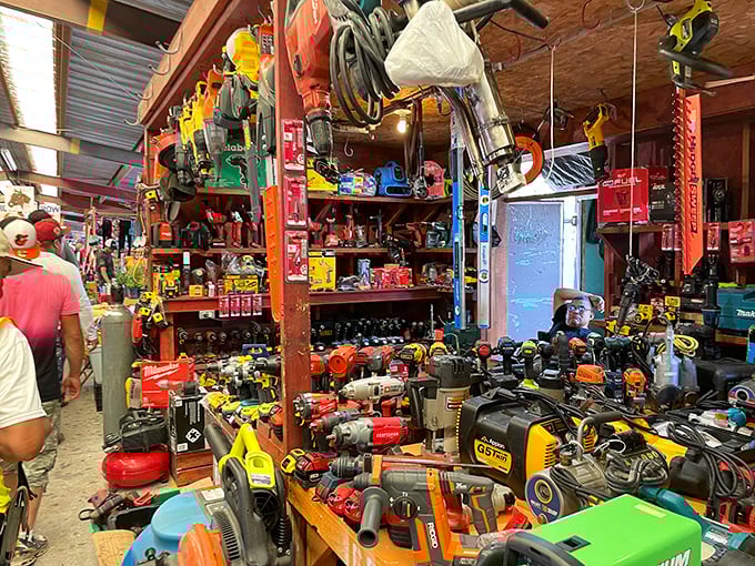 Tool paradise or hardware heaven? Bussey's Flea Market has enough gadgets to make Tim "The Tool Man" Taylor weak in the knees.