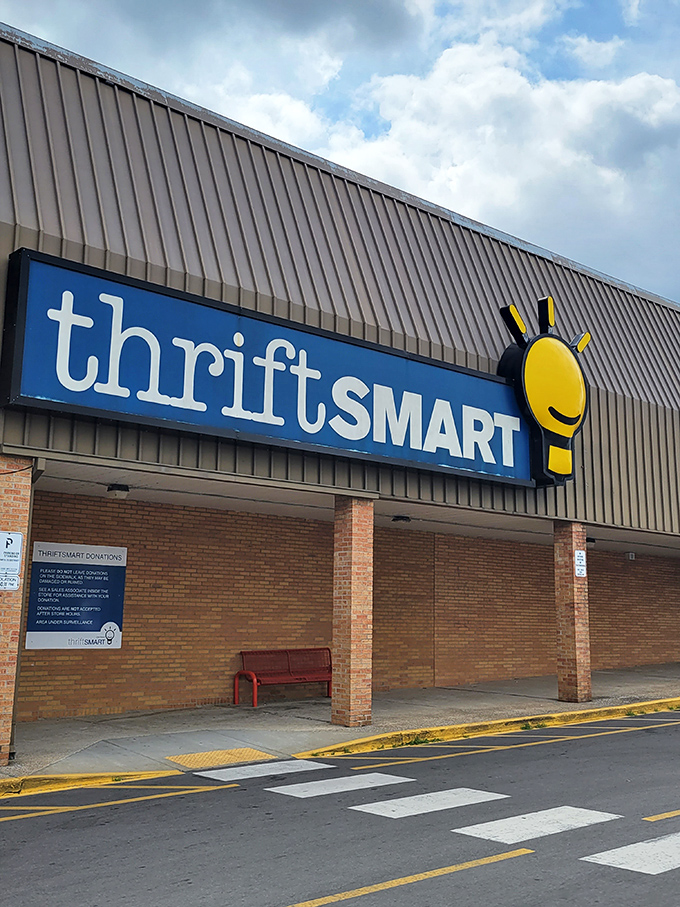 That cheerful yellow lightbulb logo &ndash; illuminating the path to thrifting enlightenment since day one.