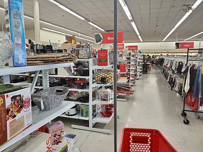 The unassuming interior of Value Village belies the organized chaos within&mdash;a treasure map where X marks every aisle.