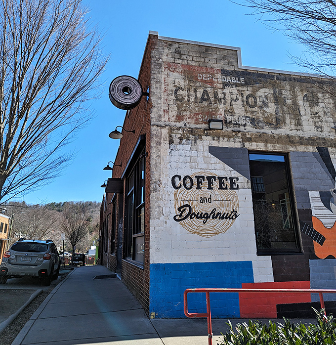 Coffee and doughnuts find their perfect partnership at this understated Asheville gem with industrial-chic vibes.