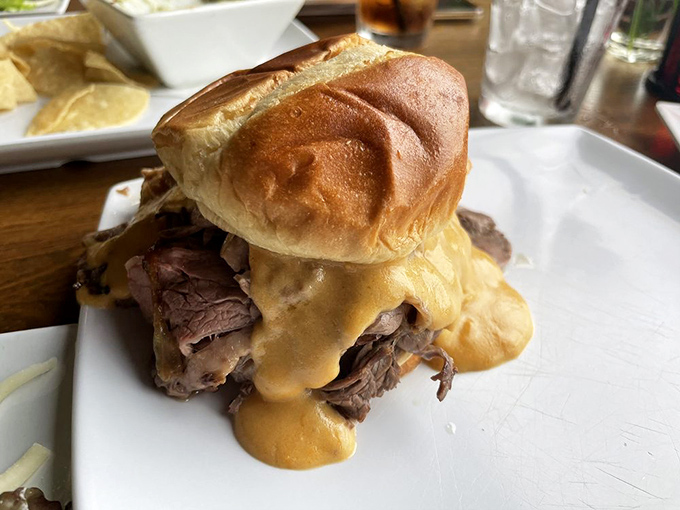 The 57th Sandwich doesn't merely satisfy&mdash;it conquers hunger with layers of tender beef and a cheese sauce that should have its own medal of honor.