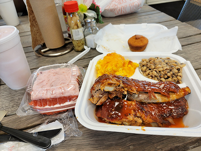 These ribs haven't just fallen off the bone&mdash;they've left home, gone to college, and started successful careers while that cornbread chaperoned the whole affair.