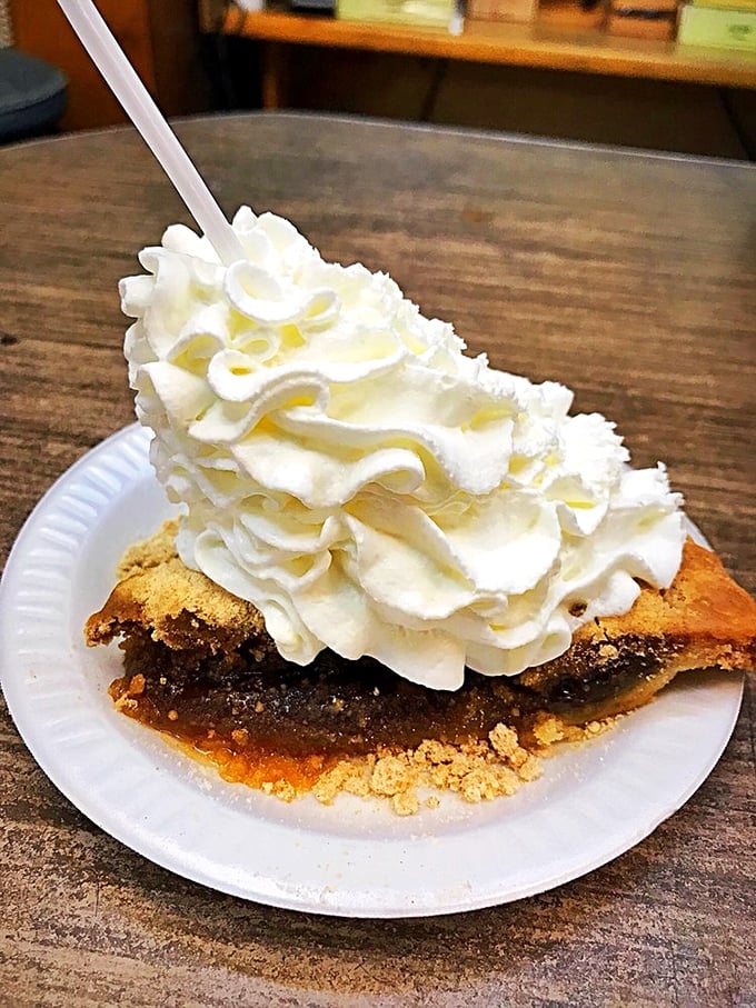 The naked truth of shoo-fly pie&mdash;no whipped cream disguise needed. Just pure molasses goodness and crumb topping that's been perfected over generations. 