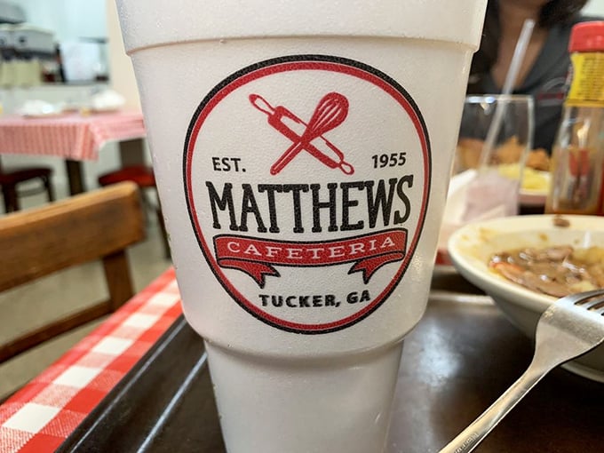 That cup isn't just holding sweet tea; it's holding liquid Southern heritage, perfectly sweetened and cold enough to fog the plastic.