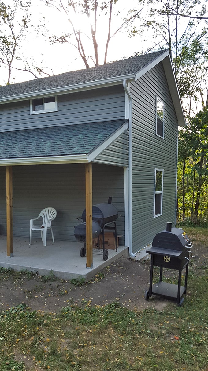 Rustic comfort meets woodland charm. This cabin offers all the coziness of camping with the blessed addition of actual walls.
