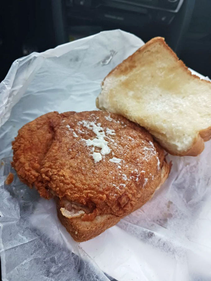 The chicken sandwich in all its glory&mdash;a masterclass in simplicity where the quality of the chicken speaks louder than any fancy sauce.