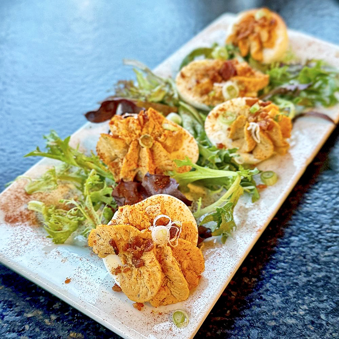 These aren't your grandmother's deviled eggs—unless your grandmother was a culinary genius with a flair for southwestern spice.