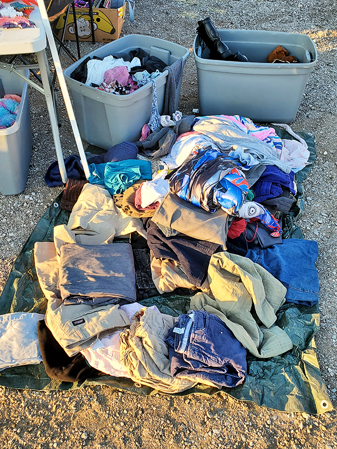 Fashion archaeology at its finest. Dig through these textile treasures to unearth vintage tees, practical workwear, and occasionally, designer diamonds in the rough.