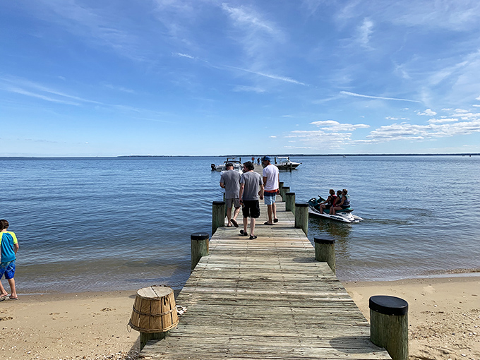 Summer memories are made on docks like these, where families gather to board water taxis and children dangle their feet above the Potomac.