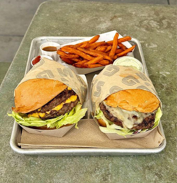 When one patty simply won't do&mdash;this double cheeseburger is what happens when excess meets excellence in delicious harmony.