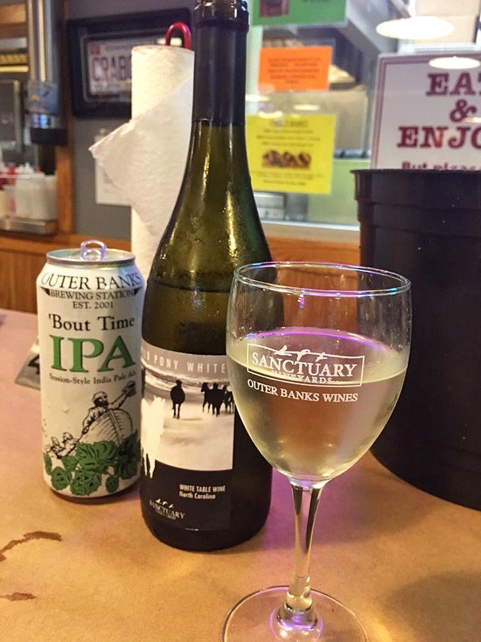 Nothing pairs with fresh seafood quite like local libations. Outer Banks brews and Carolina wines complete the coastal experience.