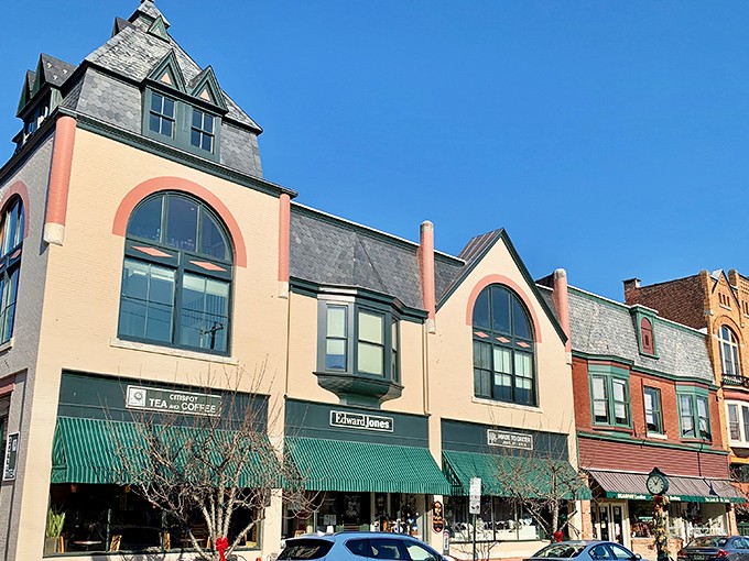 Duckworth Building's arched windows and green awnings create the perfect backdrop for your "I found the real Stars Hollow" social media moment.