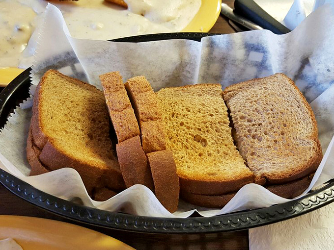 Toast: the unsung hero of breakfast. Golden, sturdy enough for egg-sopping, yet soft inside. The supporting actor that deserves an Oscar.