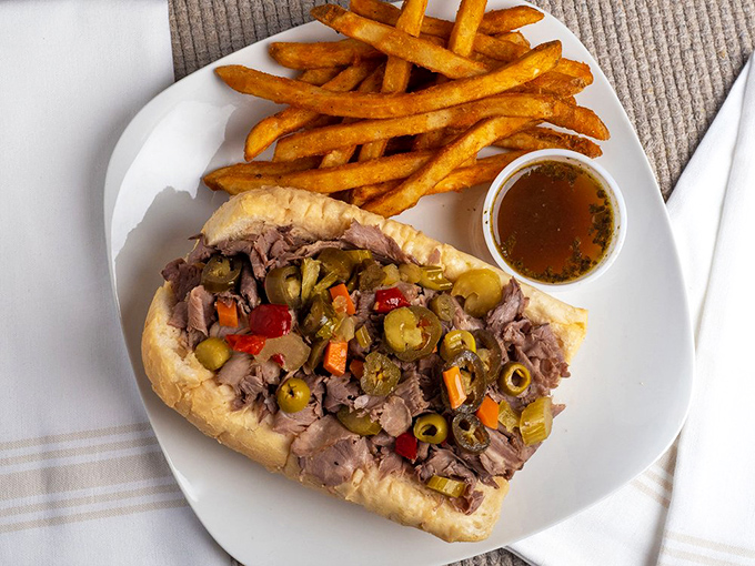 This Italian beef sandwich isn't just food&mdash;it's an experience. Those giardiniera peppers and tender beef create flavor fireworks in every bite.