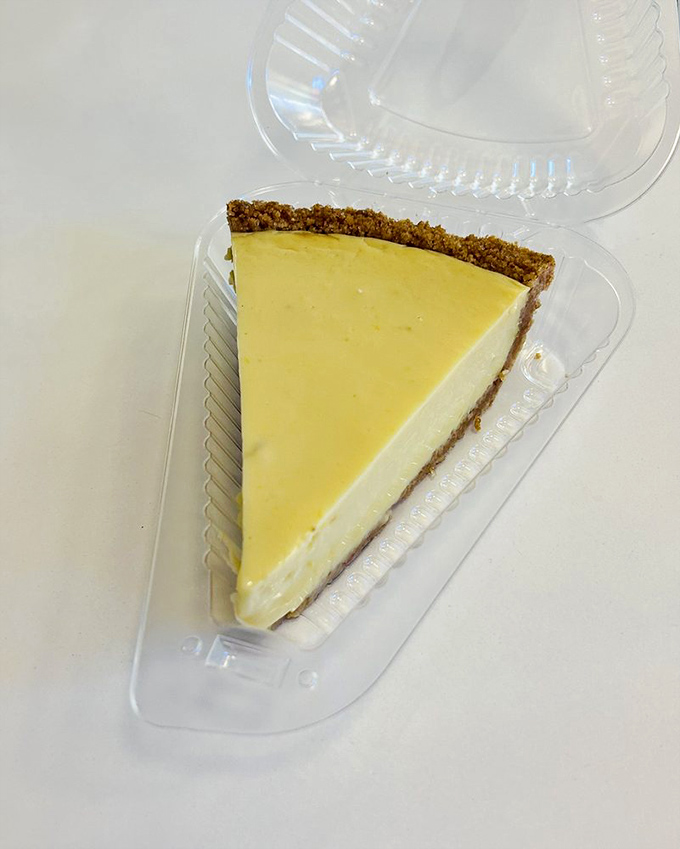 Key lime pie that transports you straight to a Florida beach chair. That graham cracker crust is holding on despite Oklahoma's humidity.