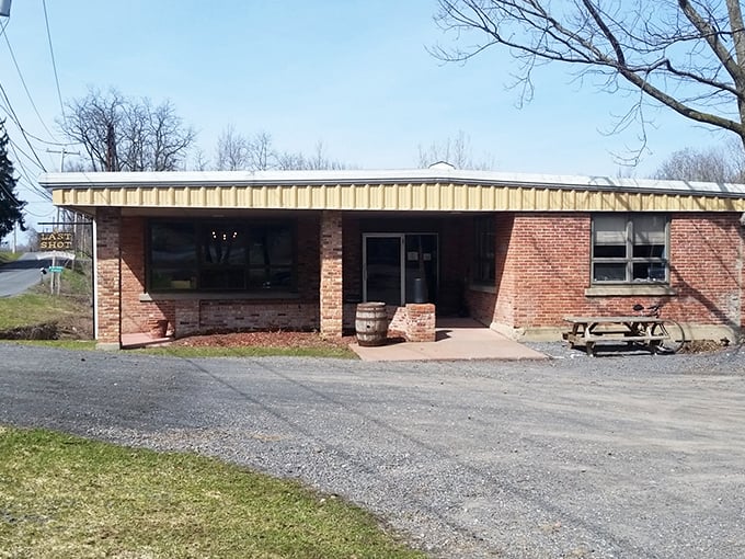 This unassuming brick building houses Last Shot Distillery, where liquid craftsmanship trumps architectural showmanship every time.
